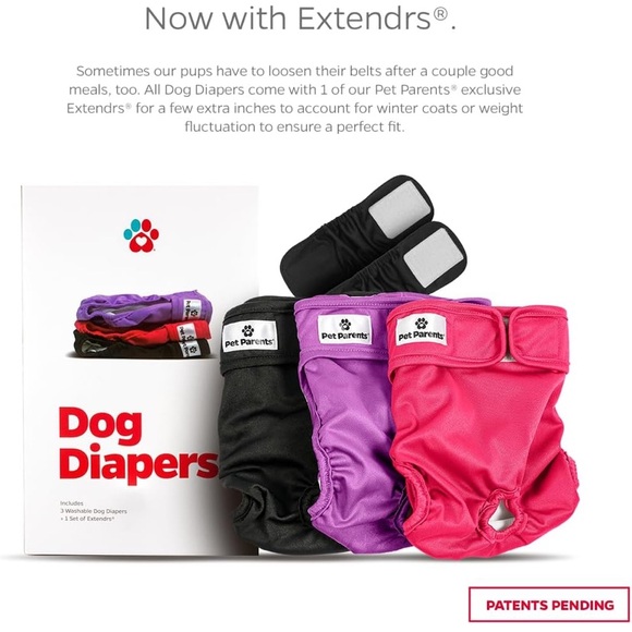 Pet parents | Dog | Pet Parents Large Dog Diapers Black Purplepink ...